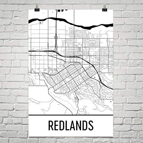 Amazon.com: Redlands CA Map, Redlands Art, Redlands Print, Redlands ...