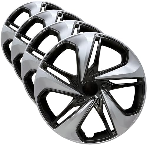 Amazon.com: Hubcaps.com - Premium Quality 16 inch Silver/Charcoal ...