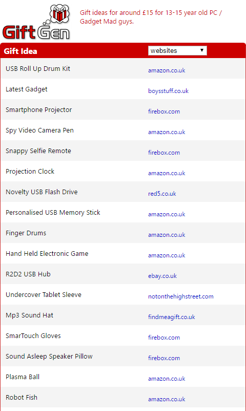 GiftGen - Gift Ideas Generator:Amazon.co.uk:Appstore for Android