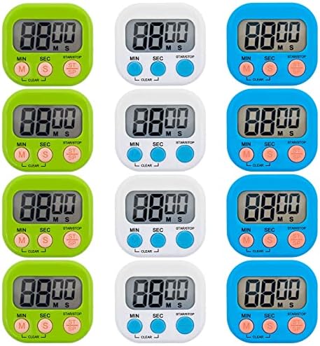 6 Pack Digital Timer for Teacher Small Timers for Kids Magnetic Back ...