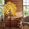 Amazon.com: 5FT Lighted Artificial Maple Tree, 105 LED Warm White Tree ...