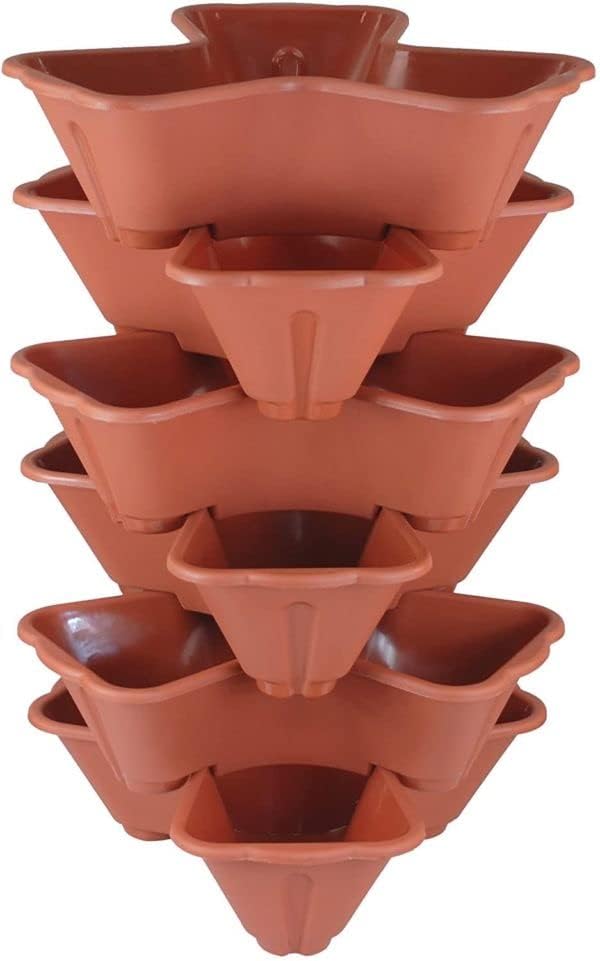 Invero Set of 6 Trio Strawberry Planter Stacking Section Stackable ...