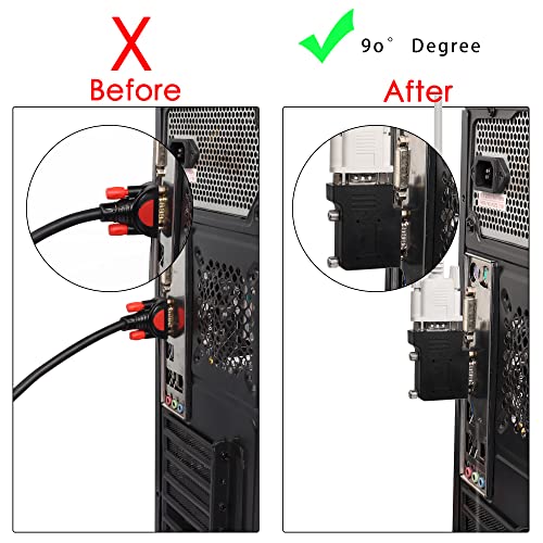 QIANRENON RS232 DB9 Male to Female 90 Degree Right Angle Adapter ...