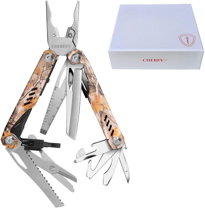Cherev Tools 19-in-1 Multitool Pliers - Survival Gear Multi Tool with ...