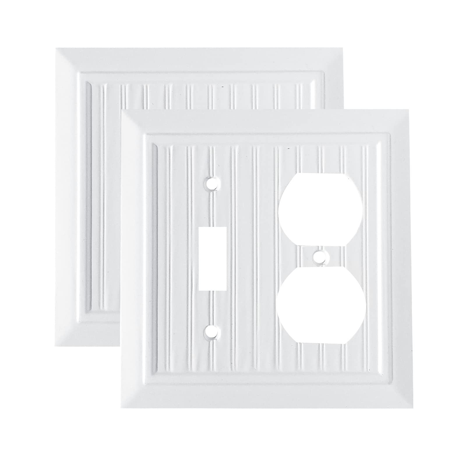 Pure White Classic Beadboard Wall Plates,Light Switch Covers,Electrical ...