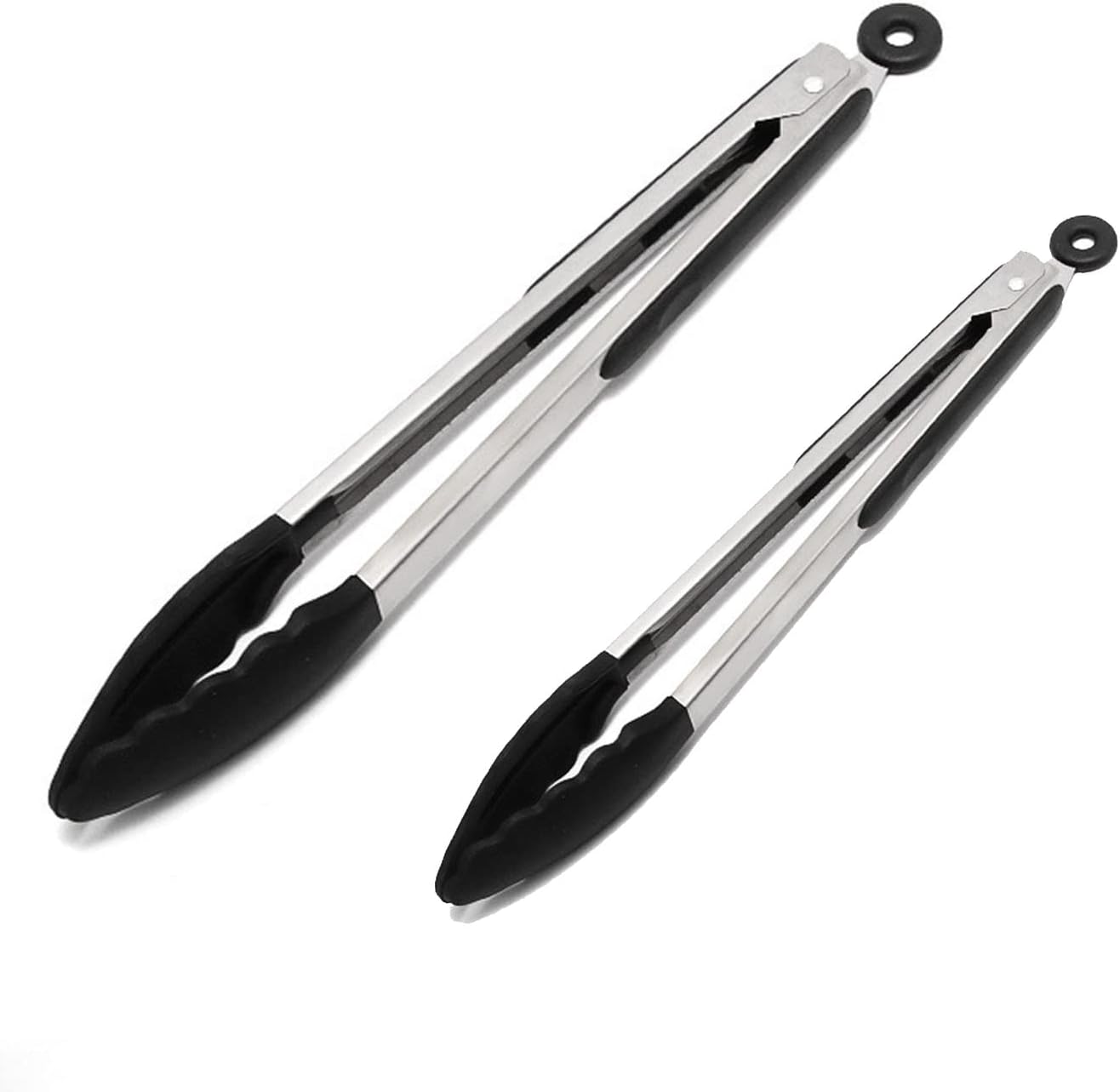Amazon.com: Cooking Kitchen Tongs with Silicone Tips Stainless Steel ...