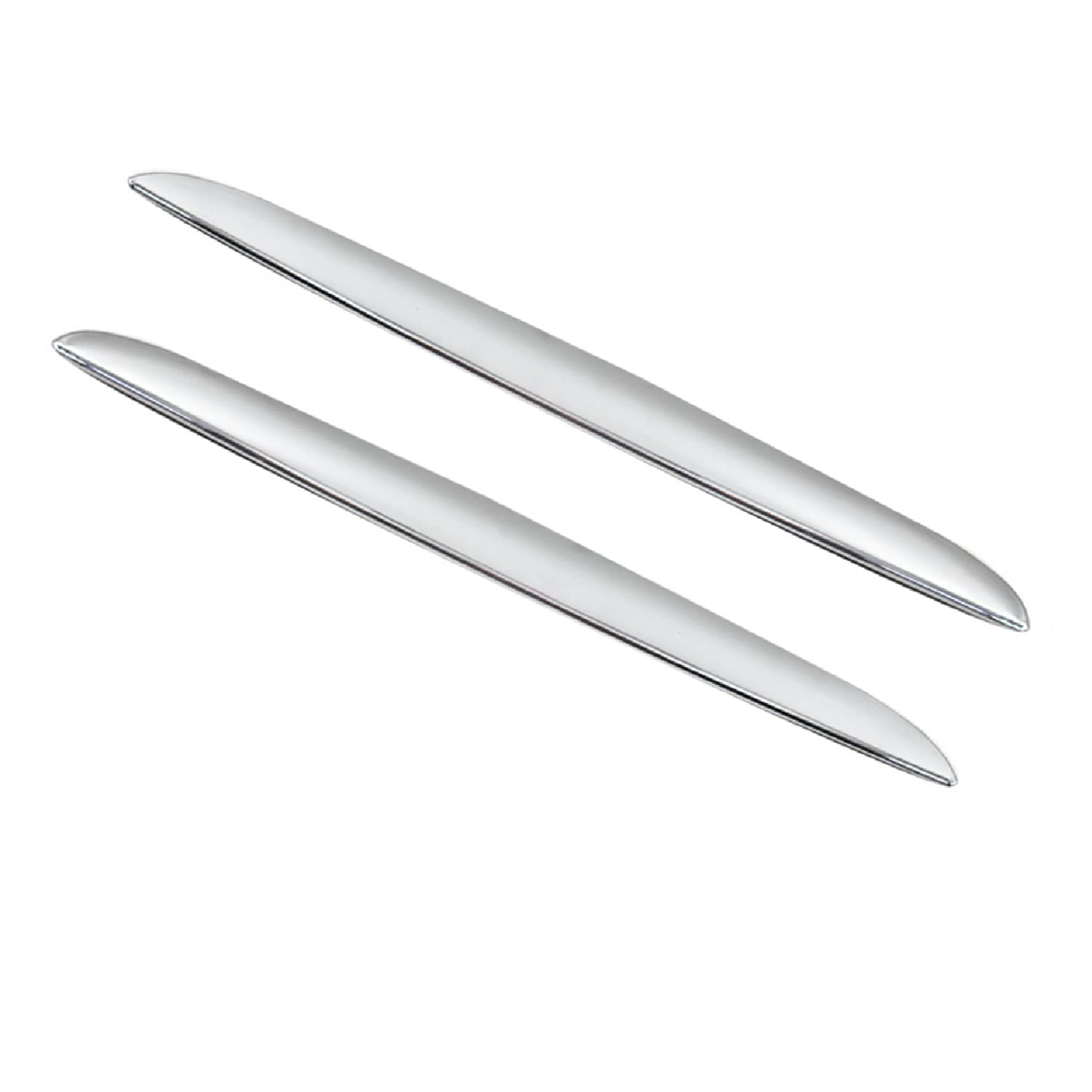 Amazon.com: Left and Right Hood Molding Chrome Trims Above Grille ...