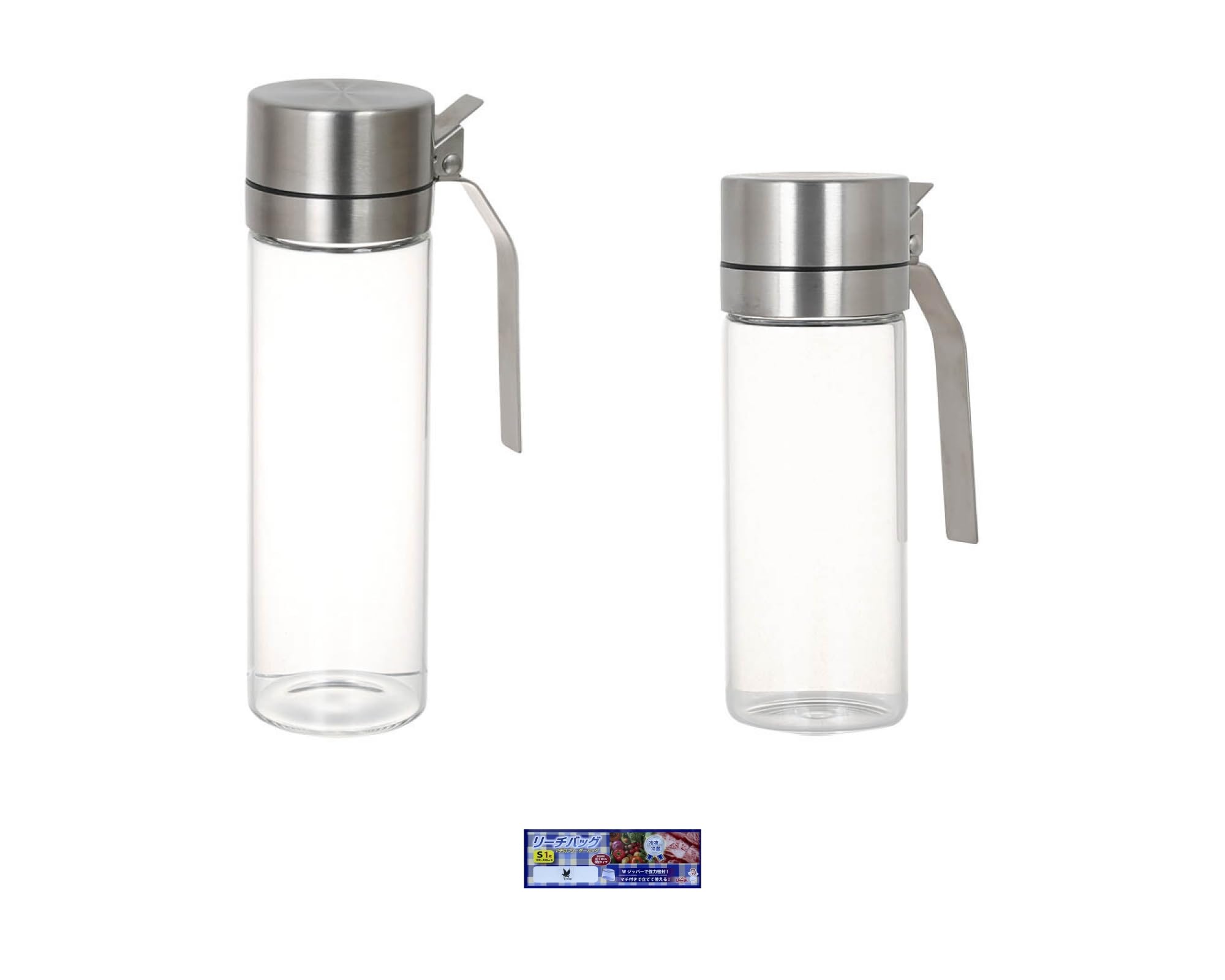 Amazon｜ダルトン(Dulton) オイル & ビネガー ボトル 500ml & 350ml 2個セット | 美味しいまま頂けるオイシイボトル ワンタッチ ふた付き 保存容器 キッチン ...