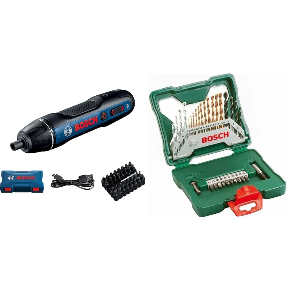 Bosch GO 2 Professional Kit, Lithium-ion Cordless Screwdriver + 33 ...