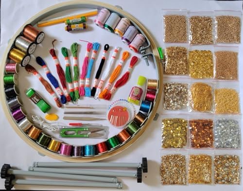 Aari Maggam Work Stand with Frame 18" and Supreme Quality Beats and ...