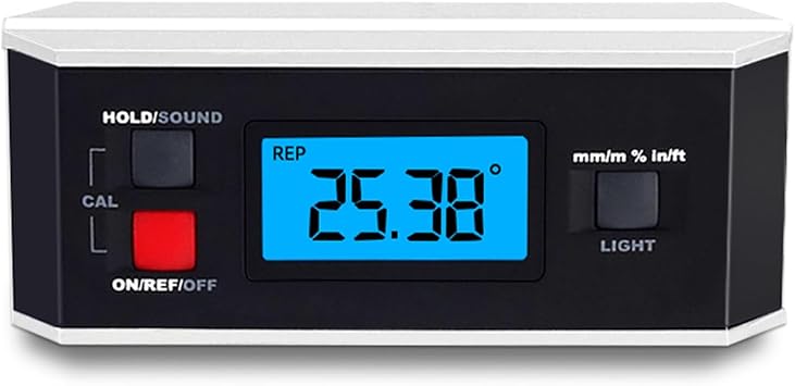 AICEYI Black V-Groove Digital Angle Finder with Backlight Display ...
