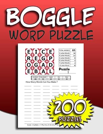 Boggle Word Puzzle: Enjoy 200 Puzzles, The Ultimate in Word Puzzle Fun ...