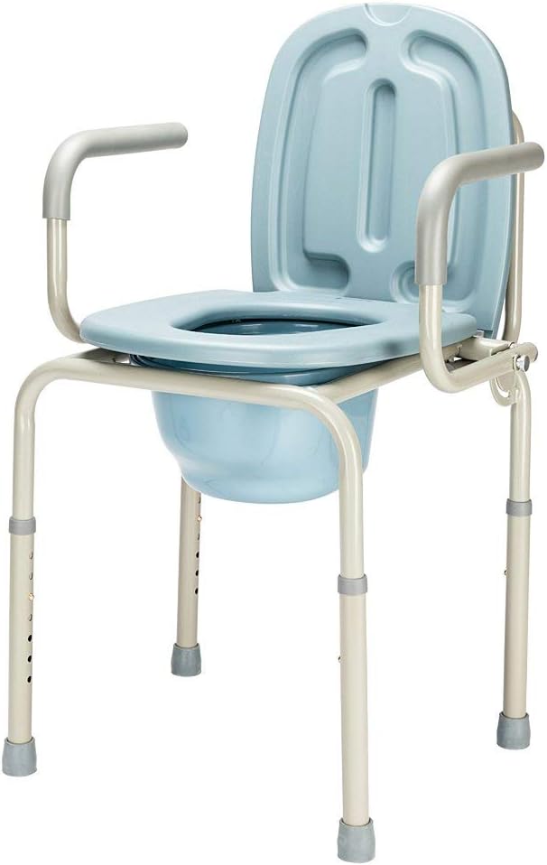 Amazon.com: Dynarex Elongated Folding Bedside Commode is a 3 in 1 ...