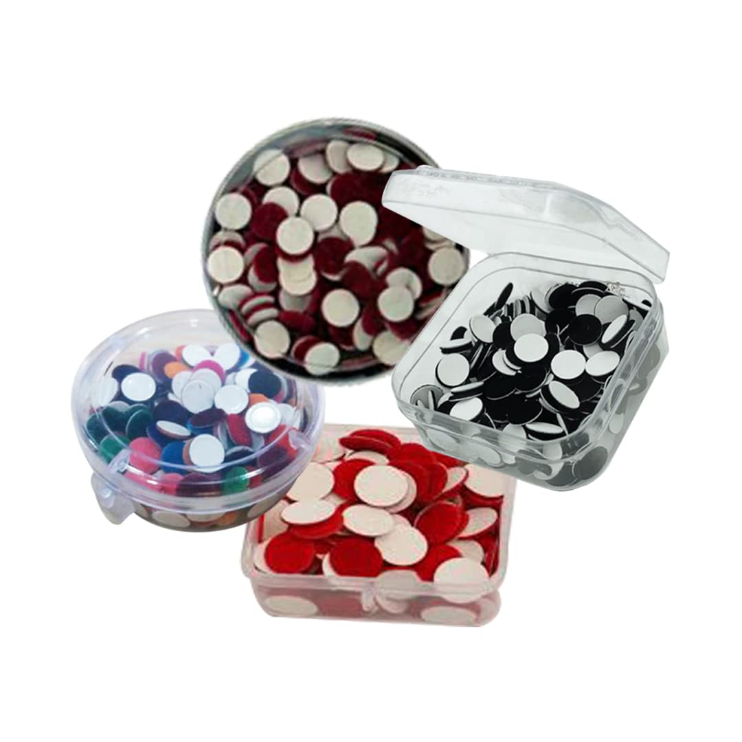 KULIA Rojo granate redondo Bindi Dots 6 paquetes mujeres frente ...