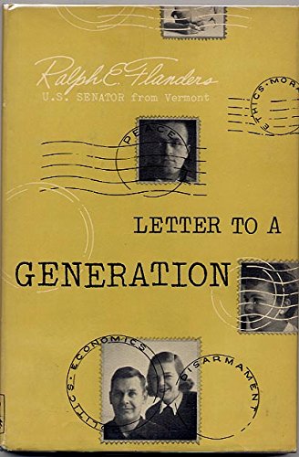 Letter to a generation: Flanders, Ralph Edward: Amazon.com: Books
