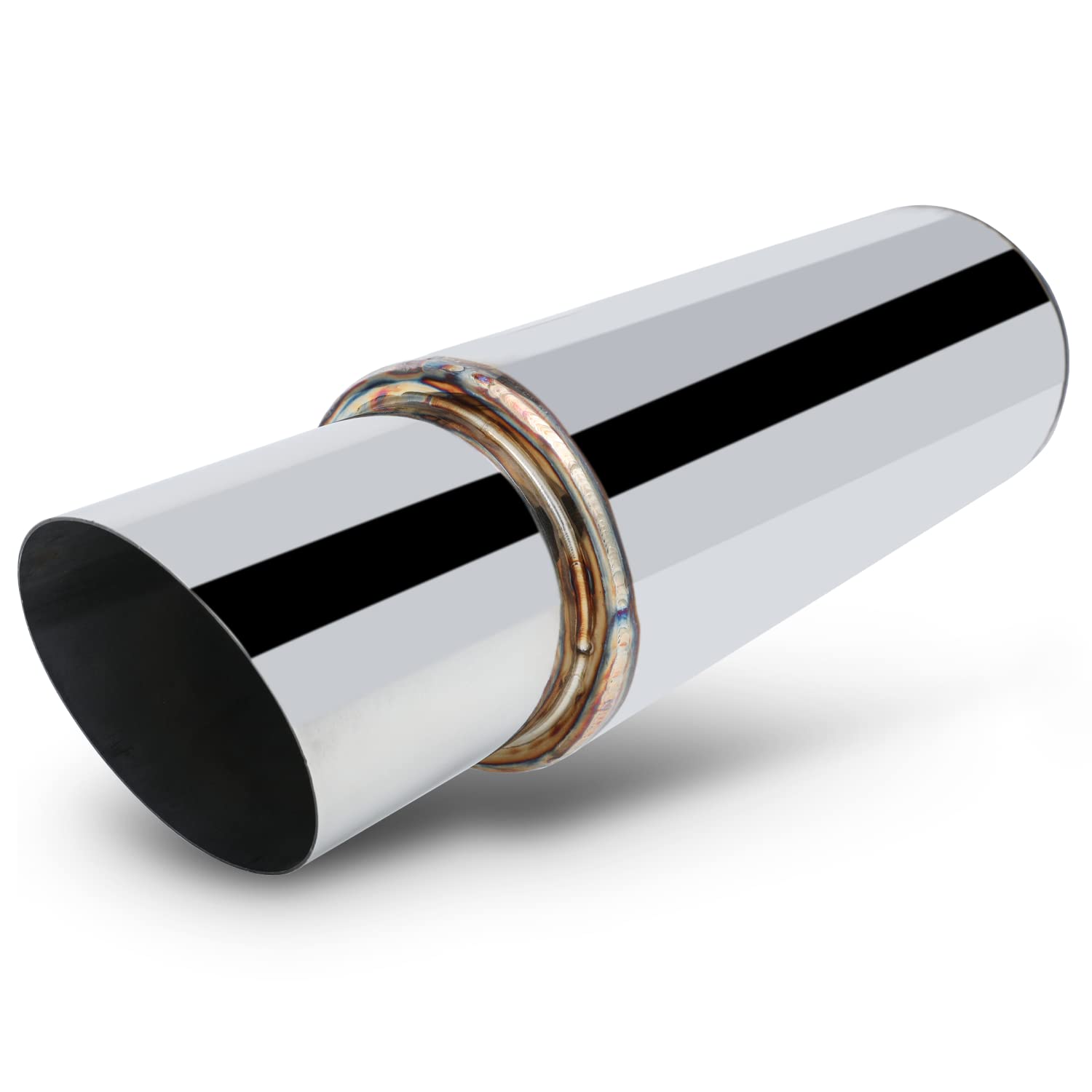 Buy M-AUTO 2.5" Inlet and 4" Outlet, Universal Muffler Angle Cut Tip ...