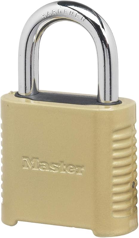 Master Lock 875D Heavy Duty Outdoor Combination Lock 2, Brass Finish ...