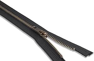 Amazon.com: 24 inch Antique Brass Separating Jacket Zipper - #5 Heavy Duty Metal Zippers 24 "- Y ...