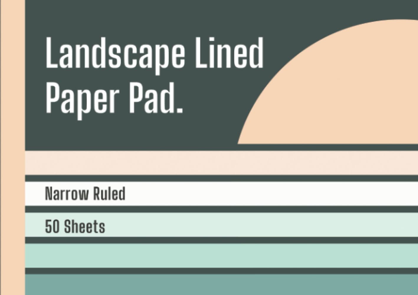 Landscape Lined Paper Pad, Narrow Ruled: Docket Writing Pad, Horizontal ...