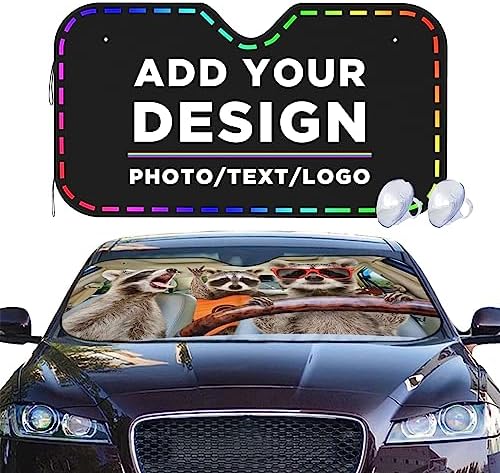 Amazon.com: Custom Car Windshield Sunshade Personalized Folding Car Sun ...