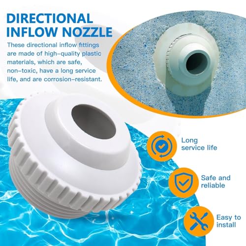 ATIODYUUK 3/4" Directional Flow Eyeball Inlet Jet, 6Pcs Swimming Pool ...