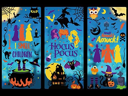 Amazon.com: iLure Hocus Pocus Halloween Window Clings for Glass Windows ...