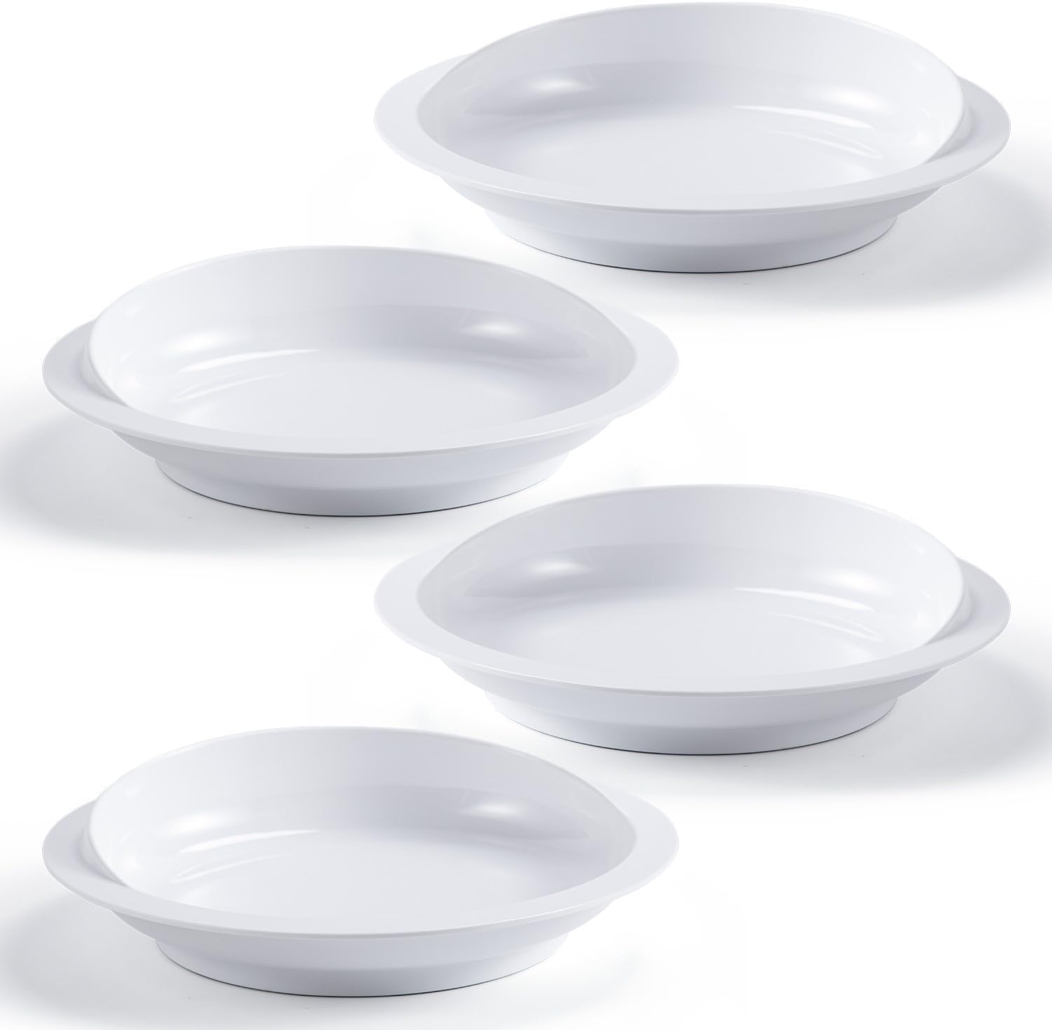 Amazon.com: Jayour 4 Pack - Anti-Spill Scoop Plates with Lipped Edges ...