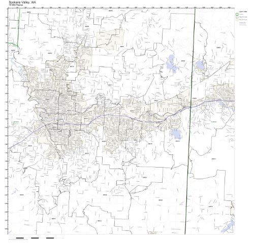 Amazon.com: Spokane Valley, WA ZIP Code Map Laminated : Office Products