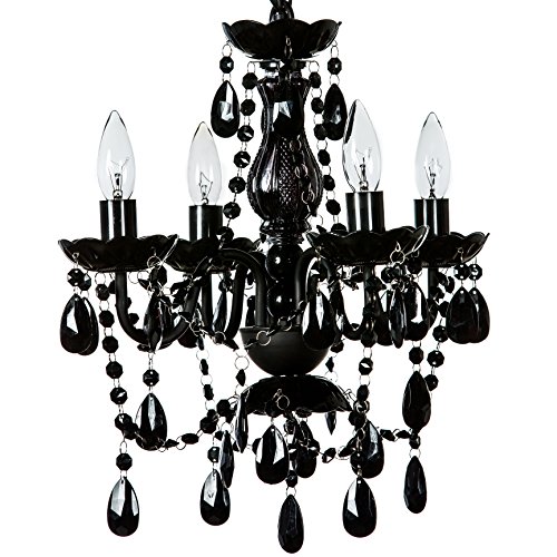 The Original Gypsy Color 4 Light Black Hardwire Flush Mount Chandelier ...