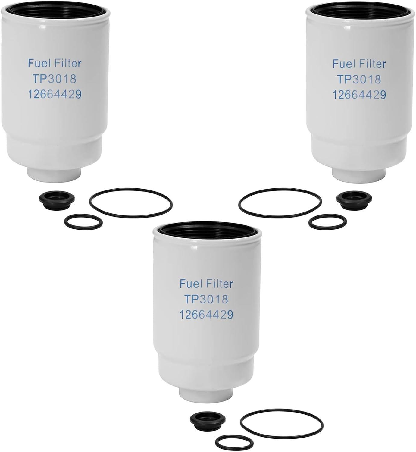 Amazon.com: 6.6 Duramax Diesel Fuel Filter 3 Pack | for 2001-2016 Chevy ...