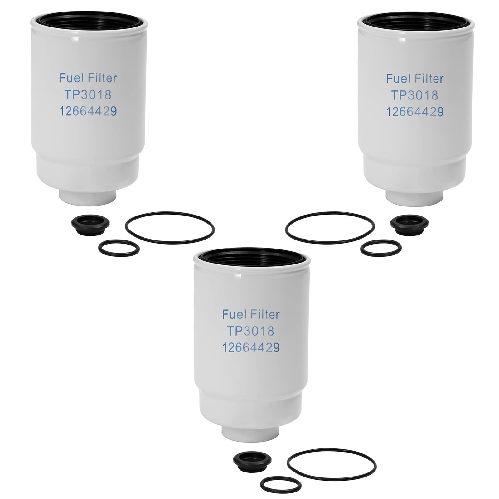 Amazon.com: 6.6 Duramax Diesel Fuel Filter 3 Pack | for 2001-2016 Chevy ...