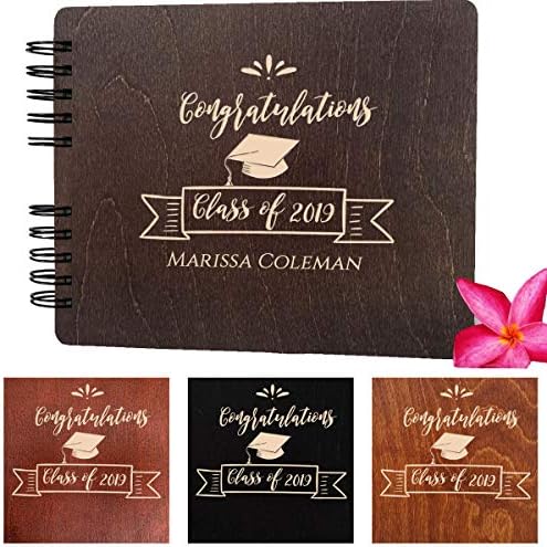 Amazon.com: Graduation Wood Guest Book MADE IN USA (CUSTOMIZE ...