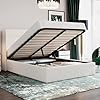 Amazon.com: SHA CERLIN Queen Size Lift Up Storage Bed/Velvet ...