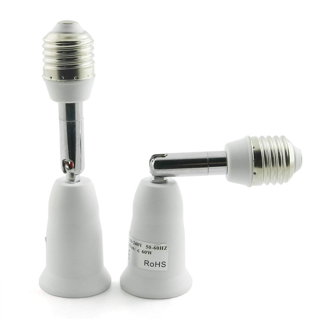 Buy ZYAMY 2pcs E27 to E27 Light Socket Extender, E27 Extension Socket ...