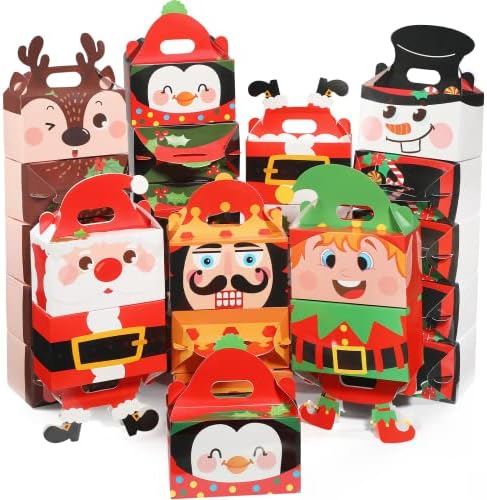 Amazon.com: 16 Pieces Christmas Stacking Boxes with Hats in 4 Designs ...