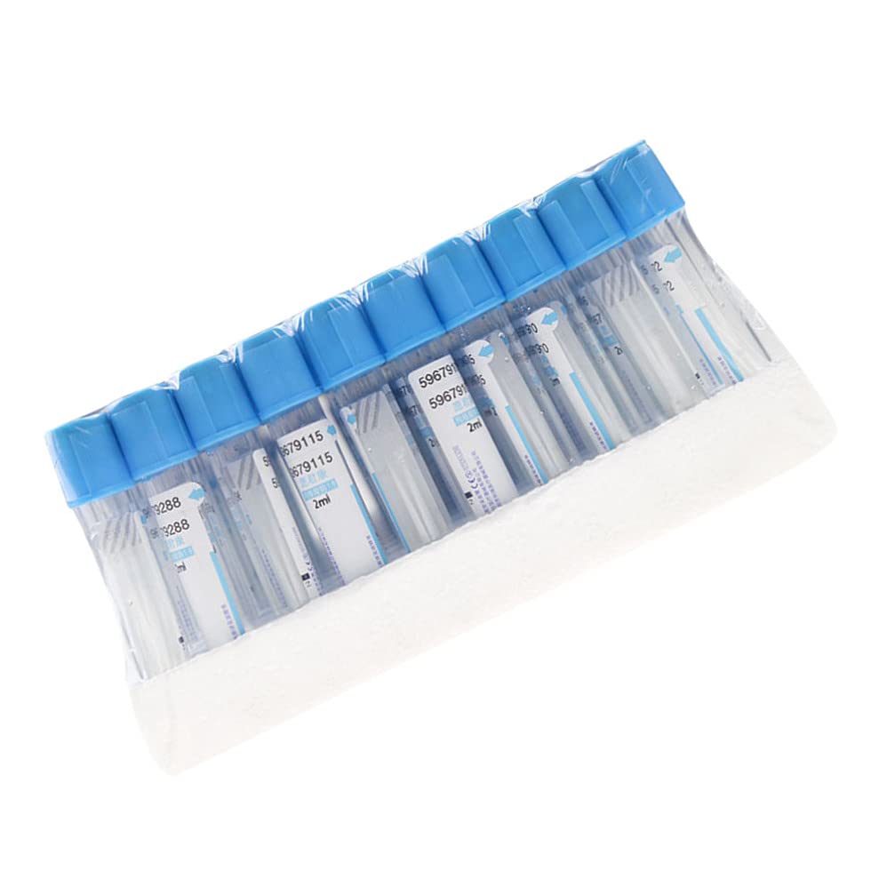 Buy 100pcs Blood Tubes 2 ml Blood Collection Tubes Venous Blood ...