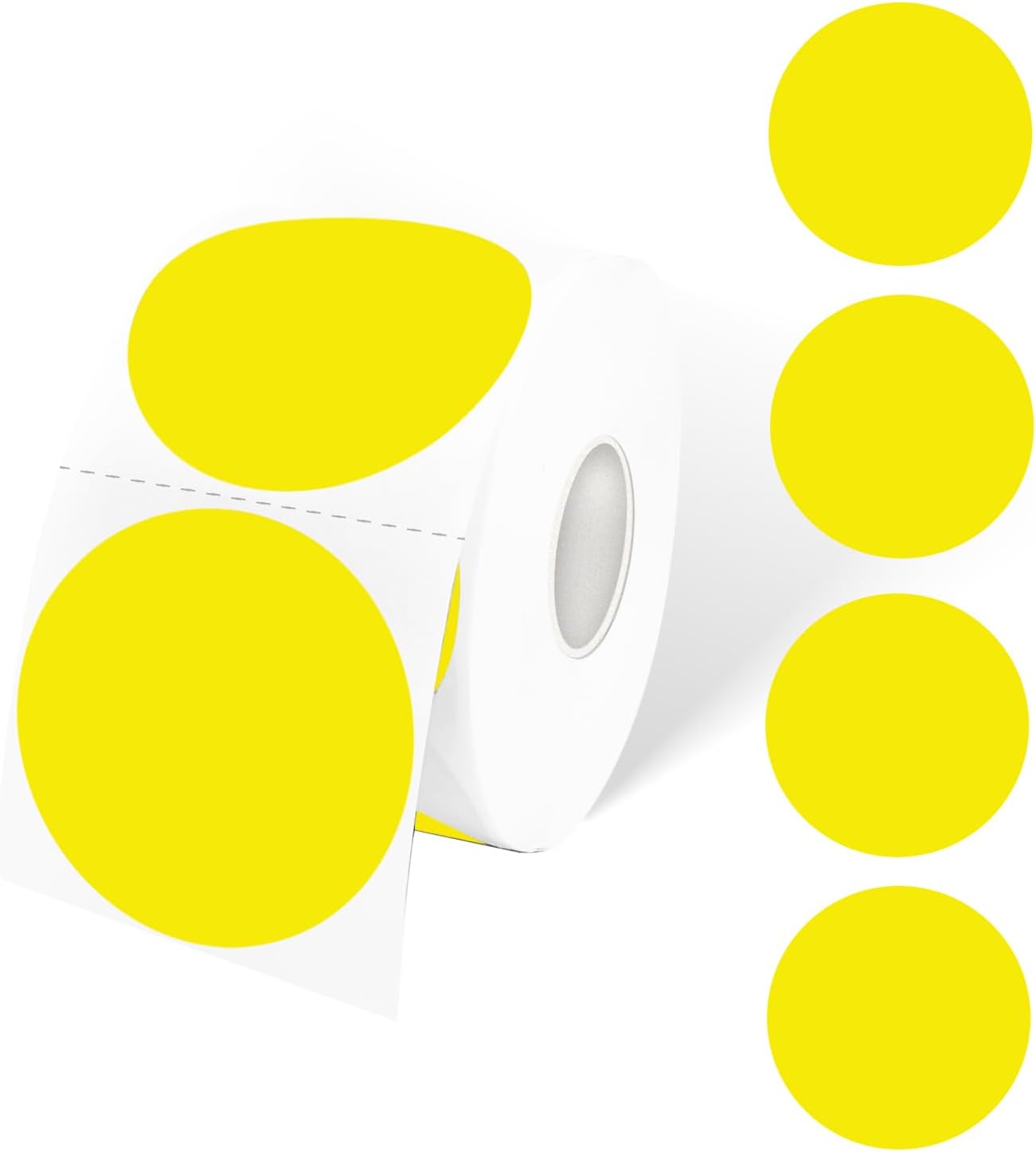 Amazon.com : STARLIBOO 2 Inch Round Thermal Sticker Labels, Yellow ...