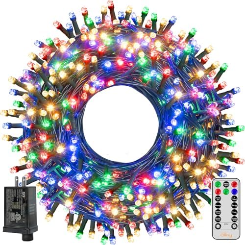 Dazzle Bright 300 LED Christmas String Lights, 100 FT Connectable ...