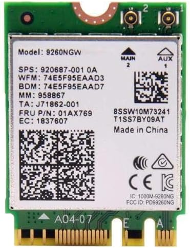 Amazon.com: INTEL WIRELESS-AC 3165 3165.NGWG DUAL BAND 1X1 AC+BT M.2 ...