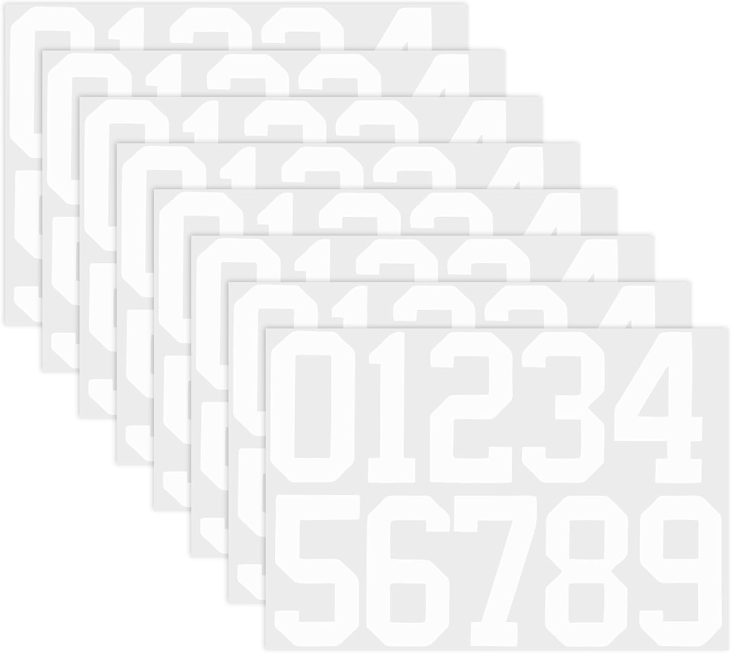 Amazon.com: 8 Sheets White Number Stickers 1-10 3 Inch Mailboxes ...