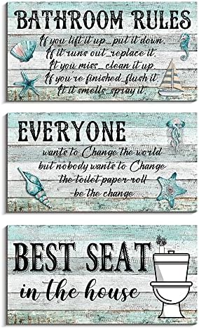 Amazon.com: Beach Bathroom Decor Seashells Lighthouse Bathroom Decor ...