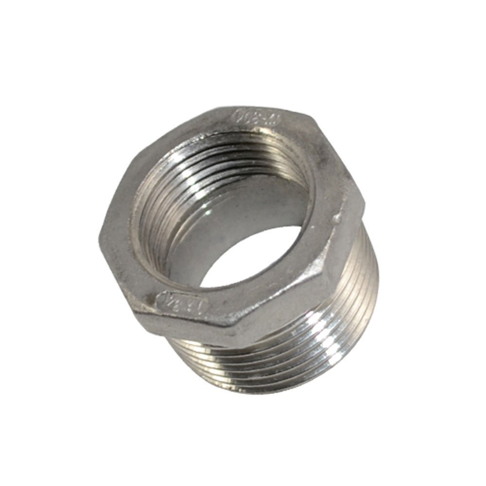 Stainless steel 1" Male x 3/4" Female Thread Reducer Bushing Pipe ...