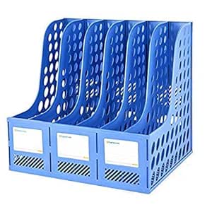 FosCadit 1 Compartments Plastic File Rack Paper Magazine Holder/Desk ...