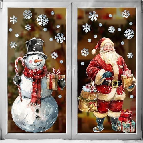 Amazon.com: Cityhermit Christmas Tree Window Clings Stickers for Glass ...