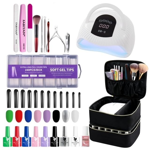 Amazon.com: ProNail Nail Art Tools Kit with Carrying Bag Gel Nail ...