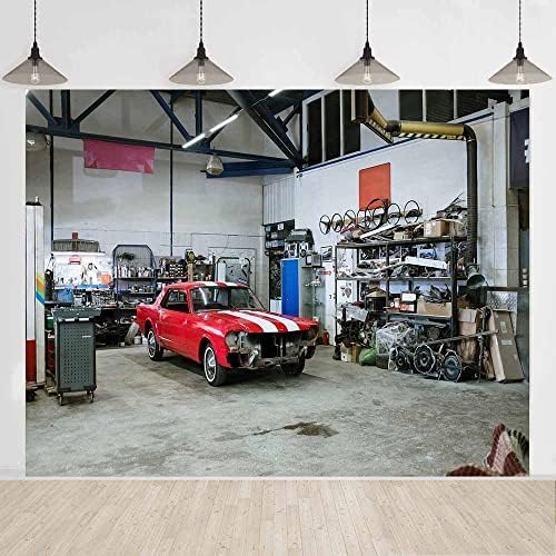 Amazon.com : Garage Car Repair Backdrop for Photography Indoor Fix ...