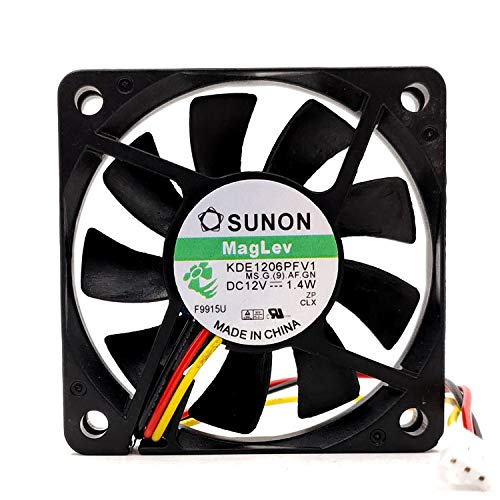Amazon.com: KDE1206PFV1 SUNON 12V 60mm Fan 12V 1.4W 3-Wire Cooling Fan ...