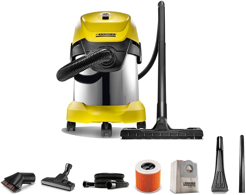 Karcher WD 6 P Wet and Dry Multi-purpose Vacuum Cleaner (Yellow and ...