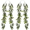 Amazon.com: RECUTMS Faux Eucalyptus Garland Plant, 2 Packs Artificial Vines Hanging Grape Vine ...