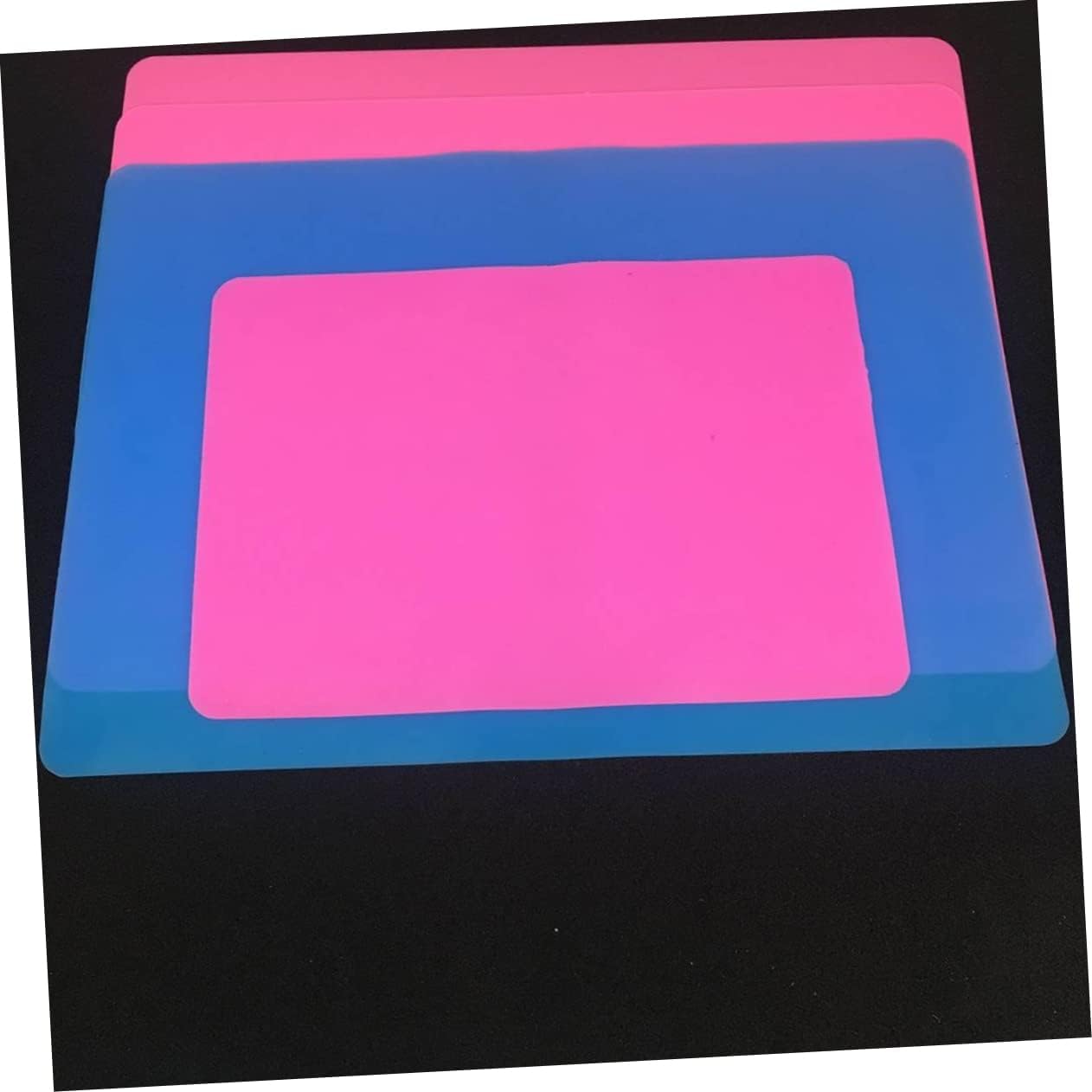 4pcs Silicone Placemat Desk Coasters for Office Resin Crafts Cooking ...